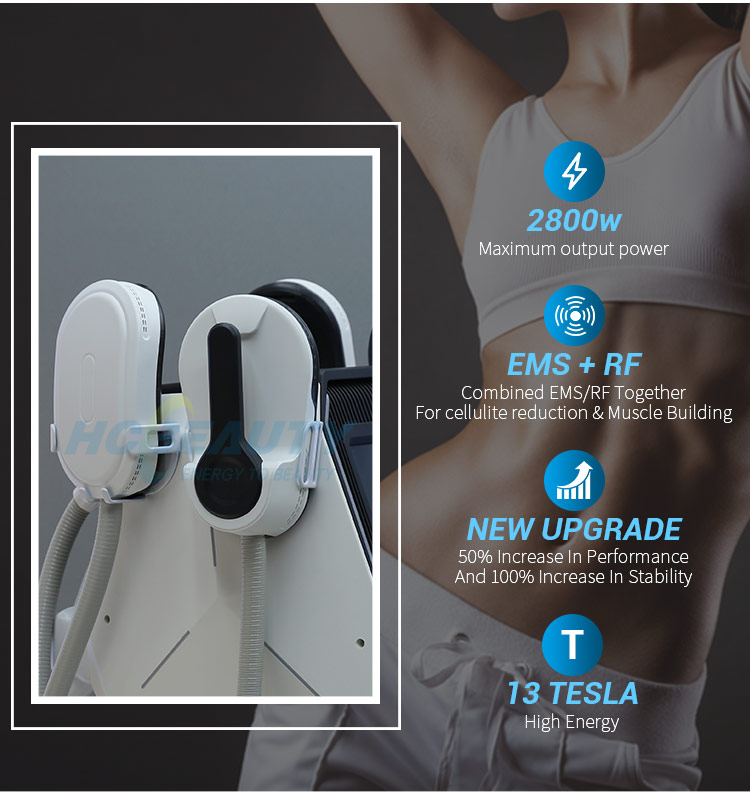 Portable 4 Handles Small Salon Ems Rf Body Sculpting Machine for Sale