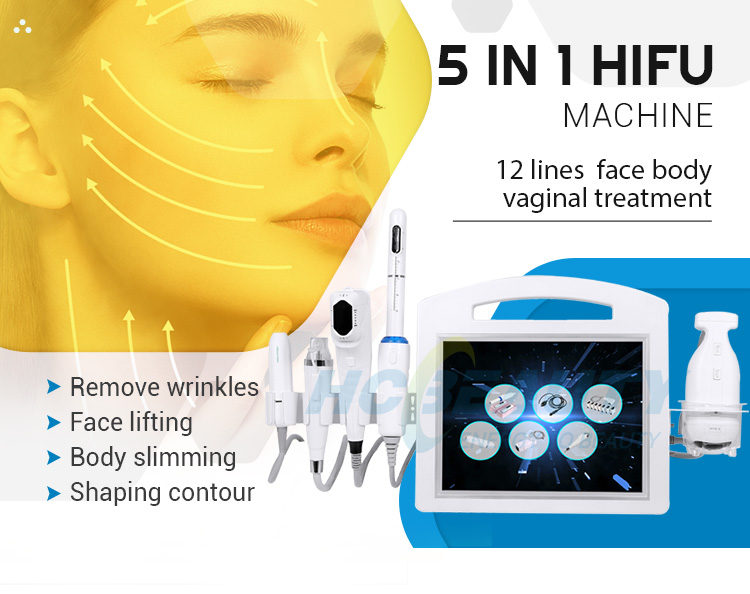 5 in 1 Work Handles Facelift 4d Hifu Machine for Sale